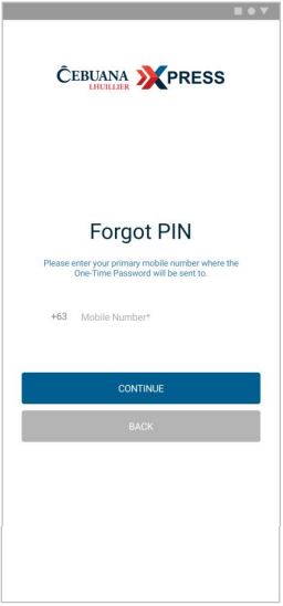 PIN Reset (Forgot PIN) – Cebuana Lhuillier