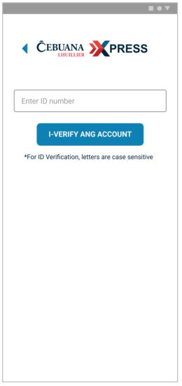 Account verification via 24k card number – Cebuana Lhuillier
